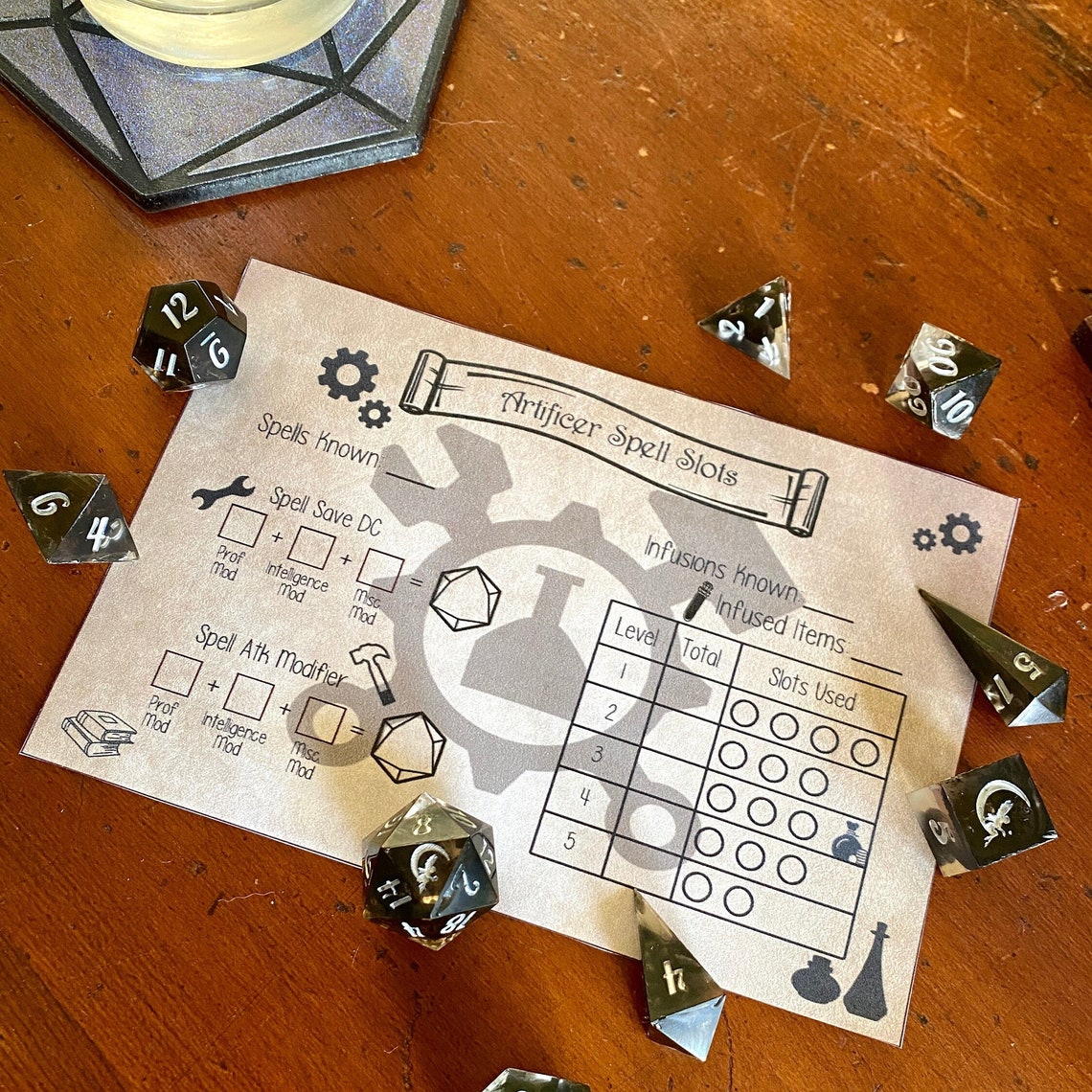 NEW Artificer Spell Tracker D&D Spell Slot Tracker | Etsy