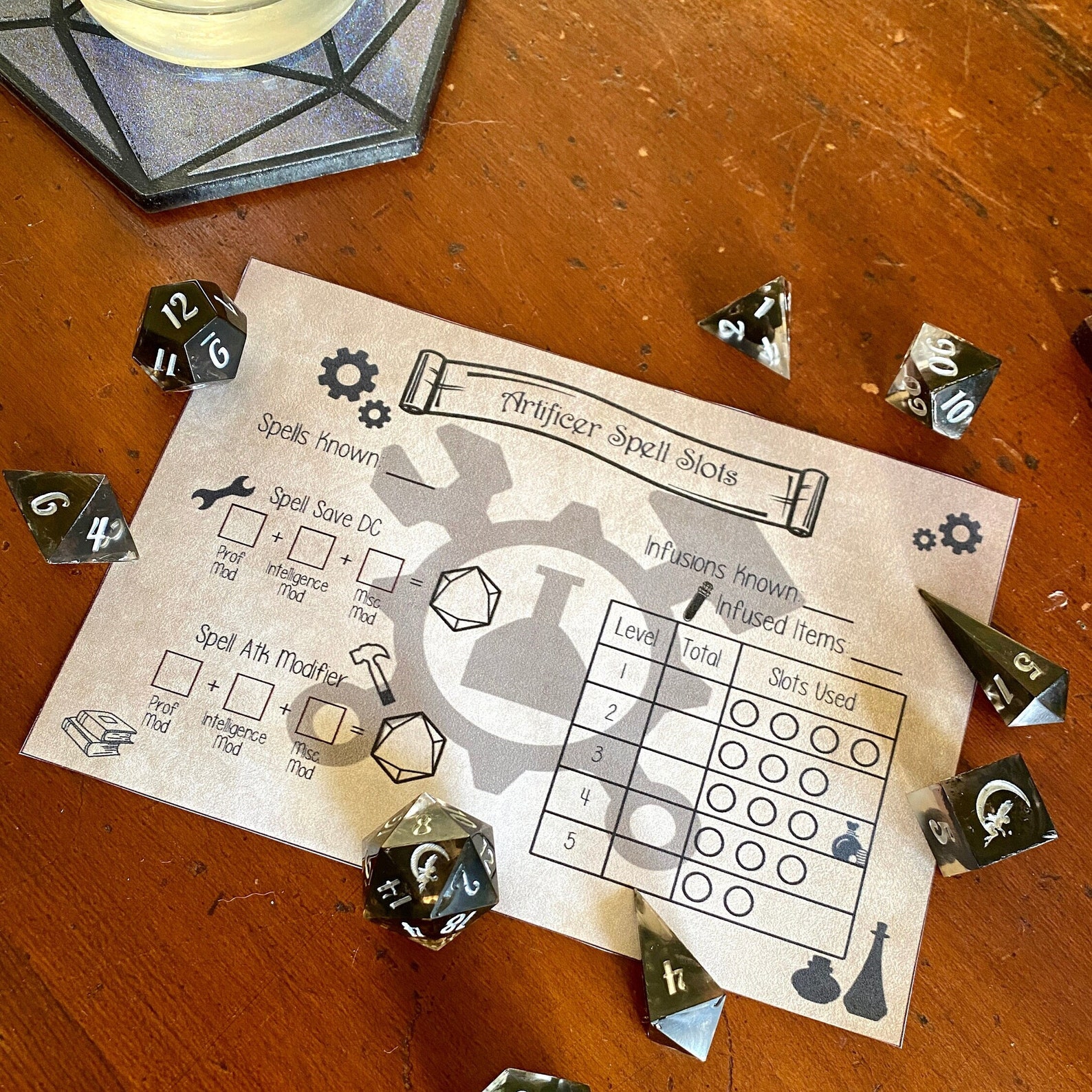 NEW Artificer Spell Tracker D&D Spell Slot Tracker - Etsy