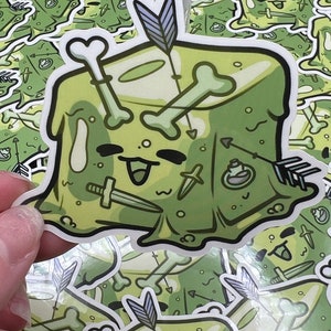 Gelatinous Cube Sticker Dnd Gifts Mythical Creature Sticker Nerd ...