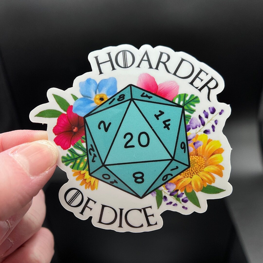 Hoarder of Dice Sticker | Dnd Sticker | D&D Sticker | Nerd Sticker ...
