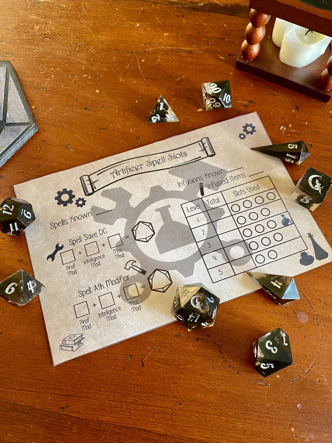 NEW Artificer Spell Tracker D&D Spell Slot Tracker | Etsy