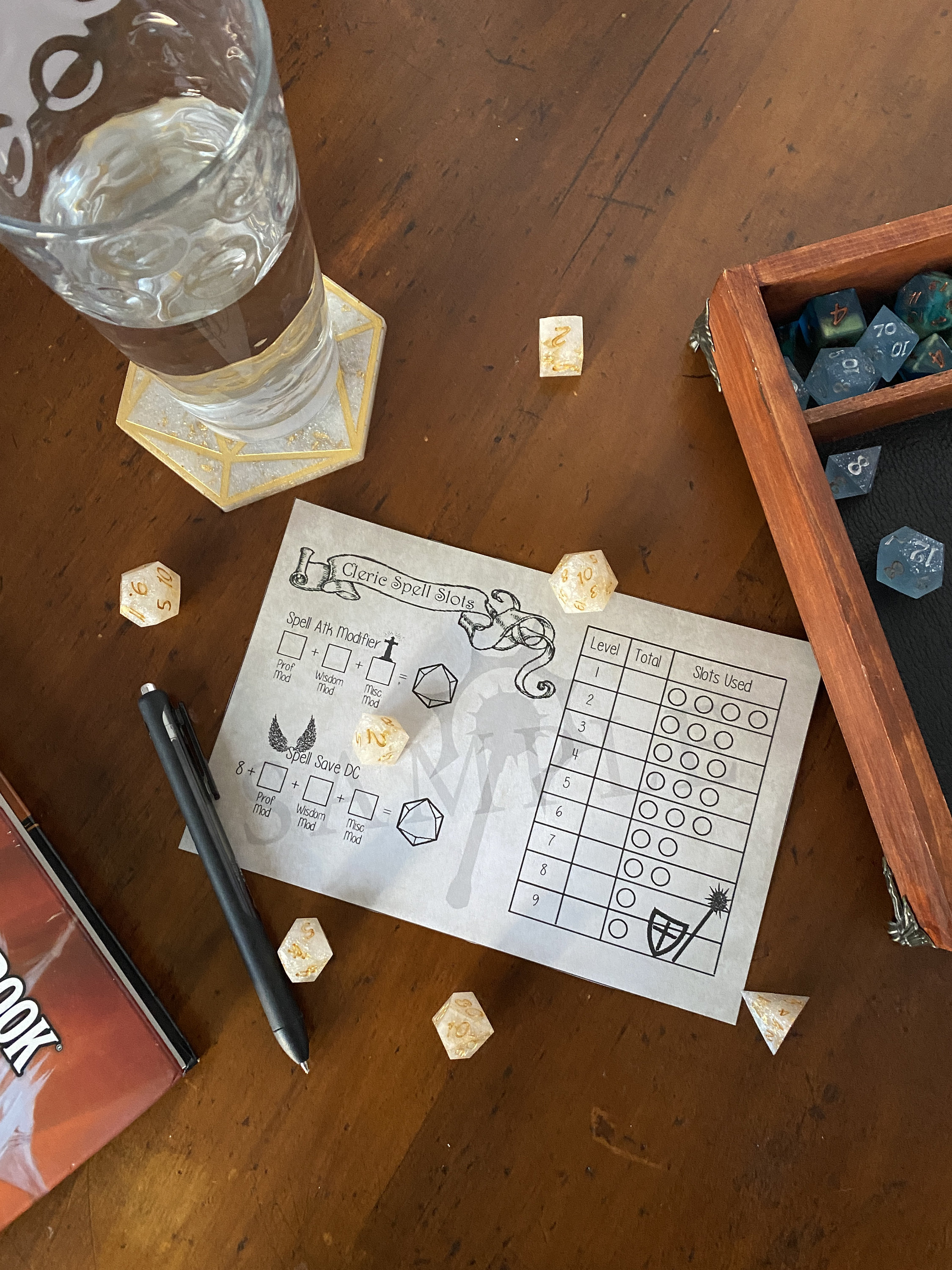 Cleric Spell Tracker Dnd Spell Slot Tracker Spell Tracker | Etsy