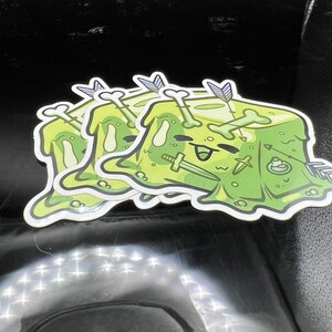 Gelatinous Cube Sticker Dnd Gifts Mythical Creature Sticker Nerd ...