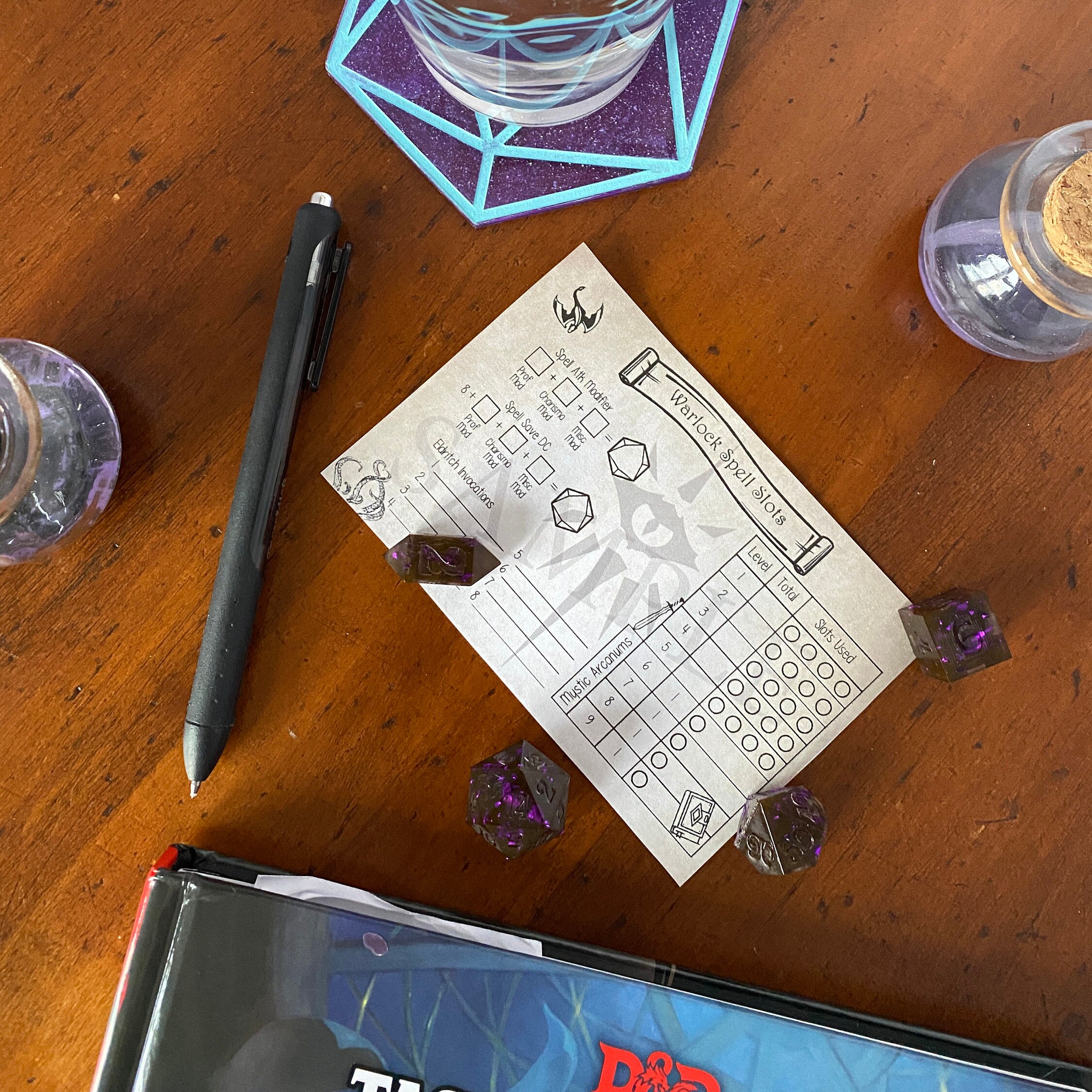 Warlock Spell Tracker D&D Spell Slot Tracker Spell Caster - Etsy