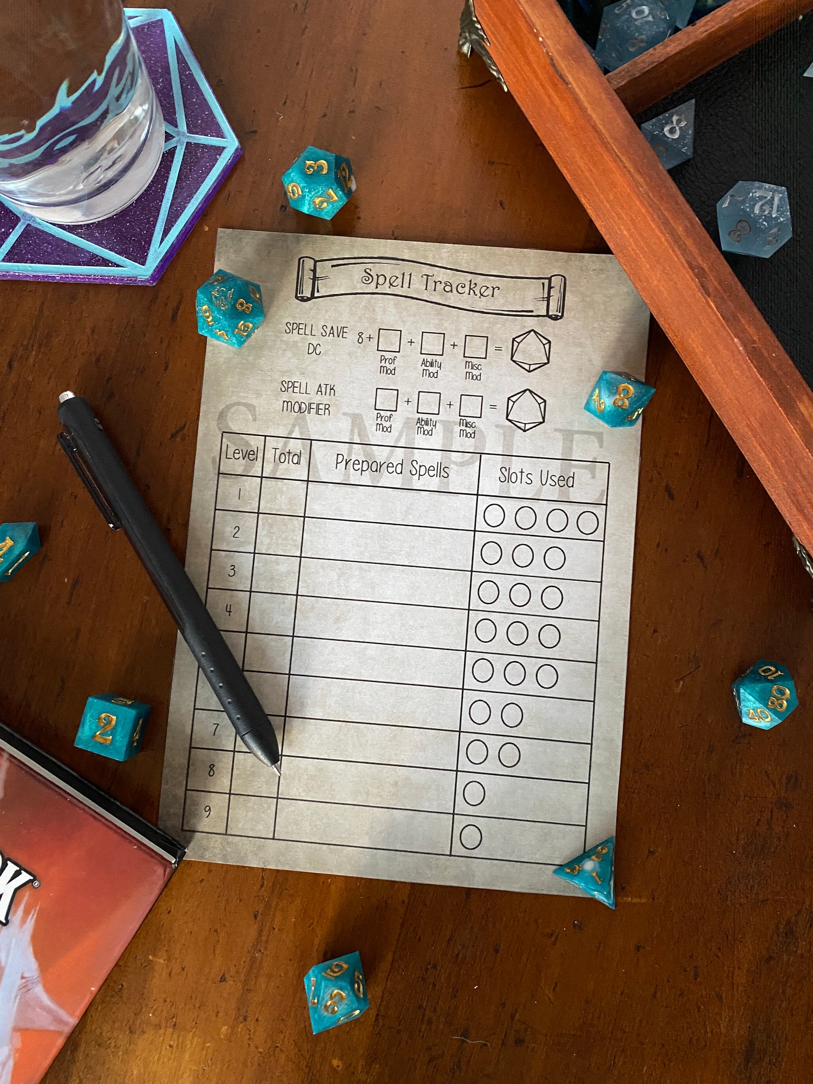 Dnd Spell Slot Tracker Spell Tracker Dnd Spell Tracker 5e - Etsy