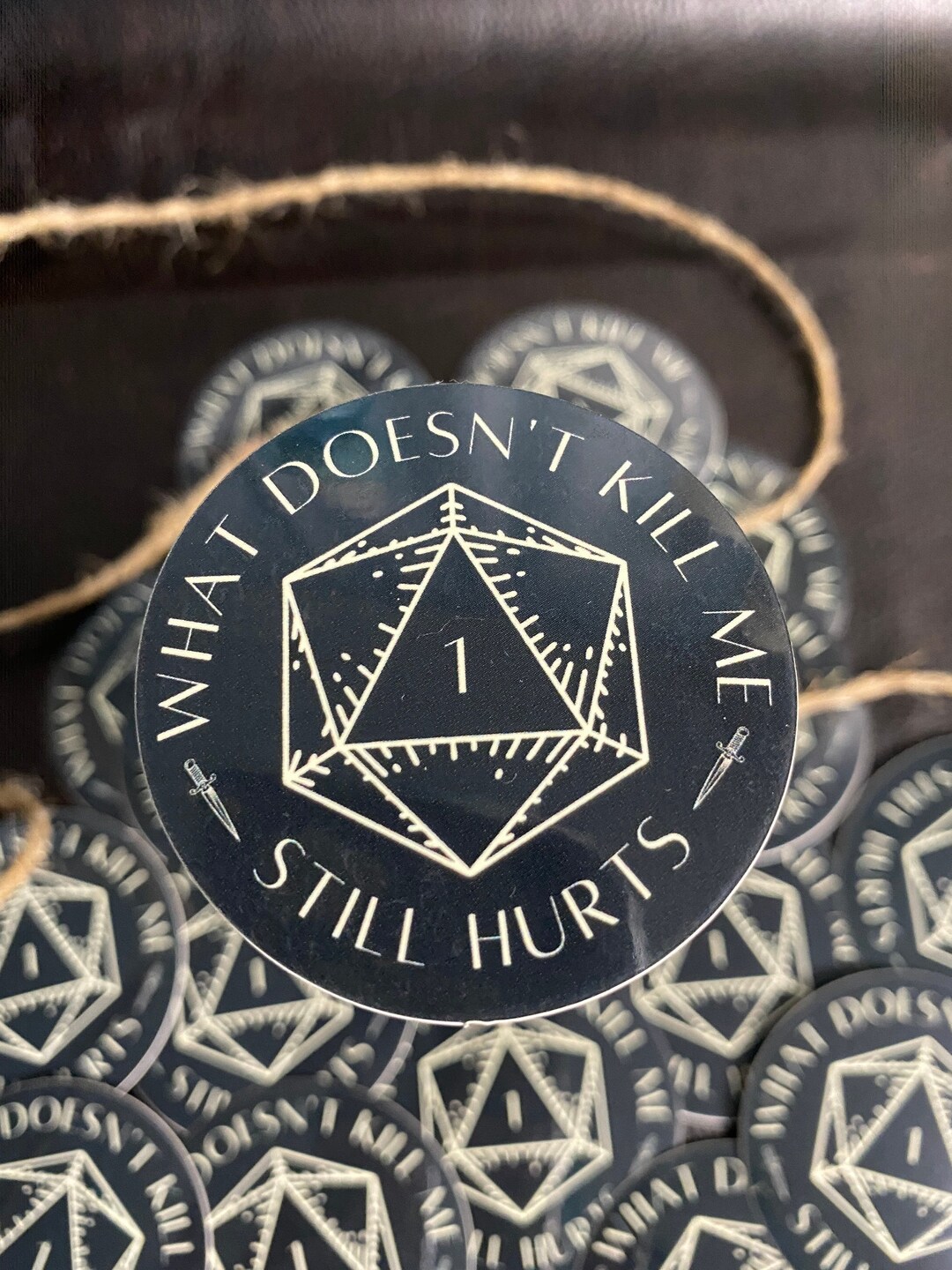 Natural 1 D20 Sticker | Nat 1 | "what Doesn't Kill Me" Sticker | Dnd ...
