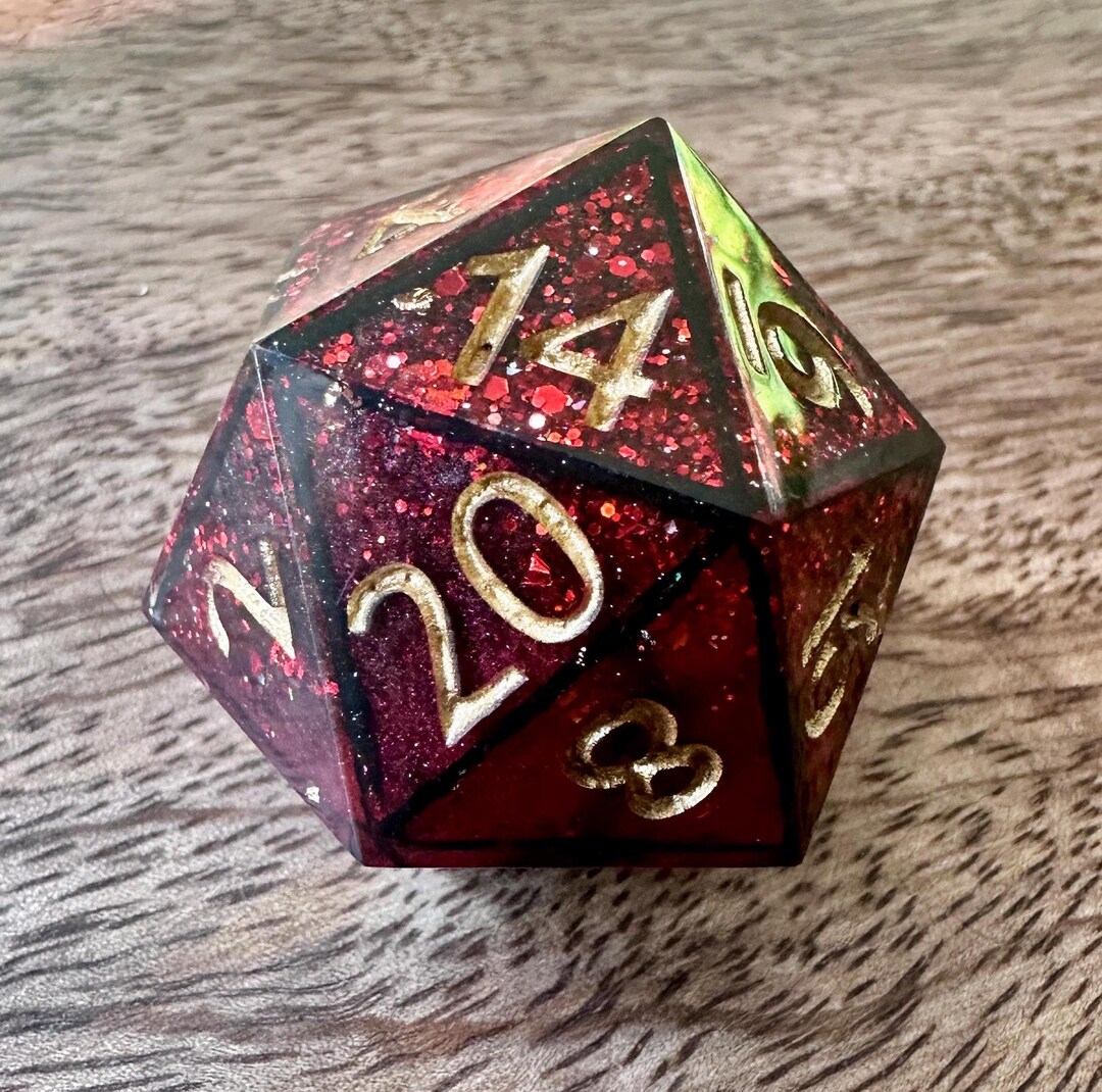 Astarion's Bite Jumbo D20 Baldur's Gate 3 Resin Dice Handmade Dice Dnd ...