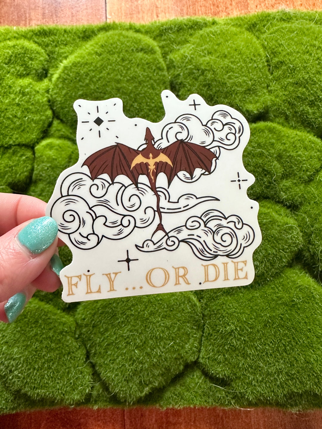 Fly or Die Dragon Sticker Xaden Fourth Wing Stickers Iron Flame ...