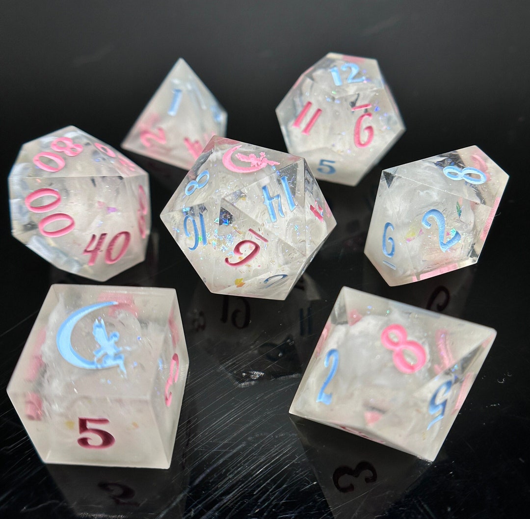 Transcendent Spectrum Dice Set Transgender Inspired Dice Handmade Dice ...