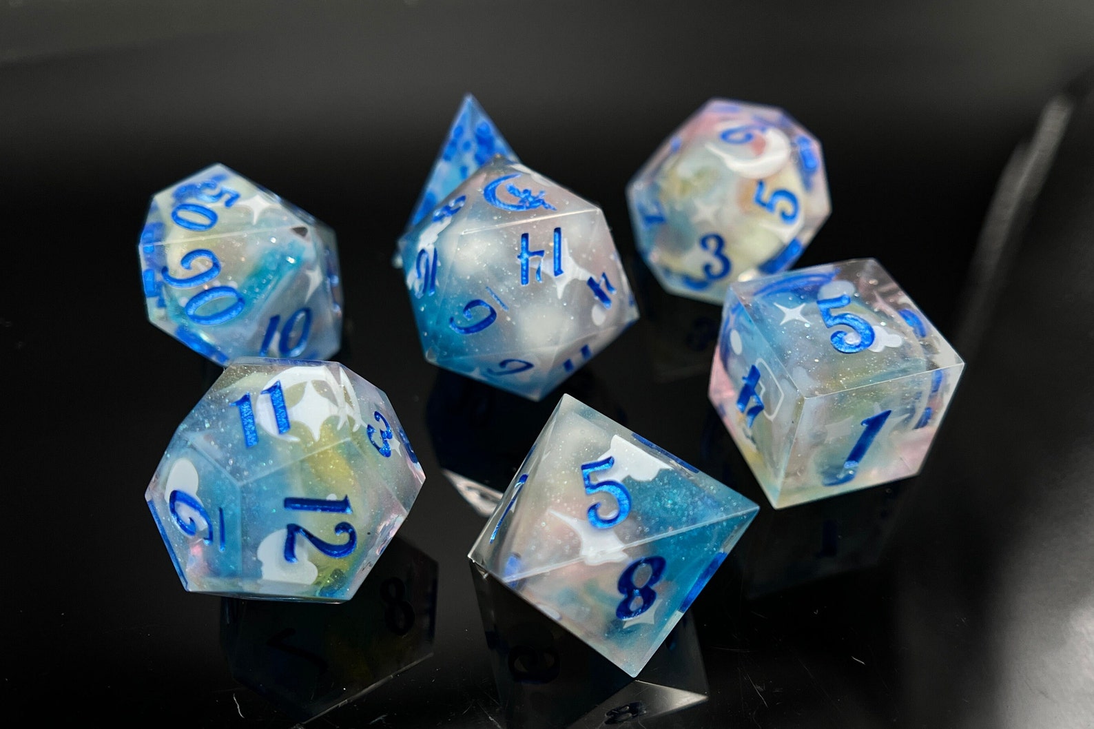 Sailor Moon Inspired Dice Set Handmade Dice Dnd TTRPG - Etsy