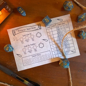 Sorcerer Spell Tracker | Dnd Spell Slot Tracker | Spell Tracker Dnd ...