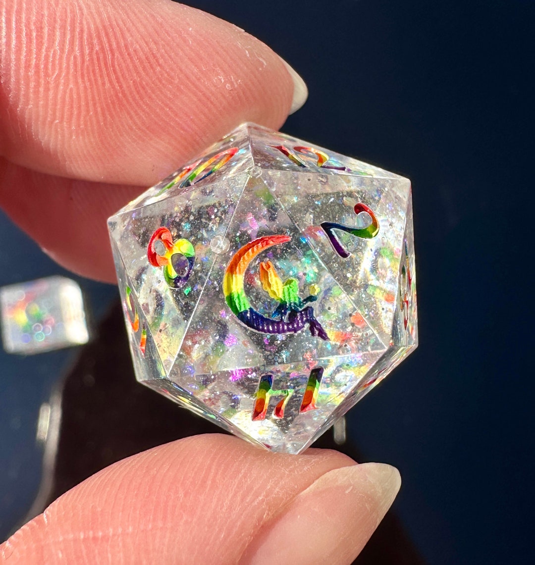 Pride & Prisms Dice Set | Pride Flag Dice | LGBTQ+ Handmade Dice | Dnd ...