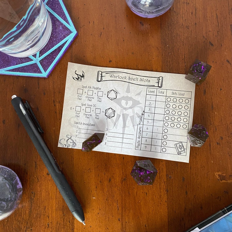 Dnd Spell Tracker Bundle by Class Dnd Spell Slot Tracker - Etsy