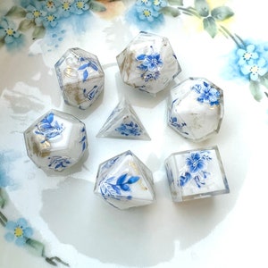 Regal Porcelain Dice | Teacup Dice | Floral Dice | Artisan Resin Dice ...