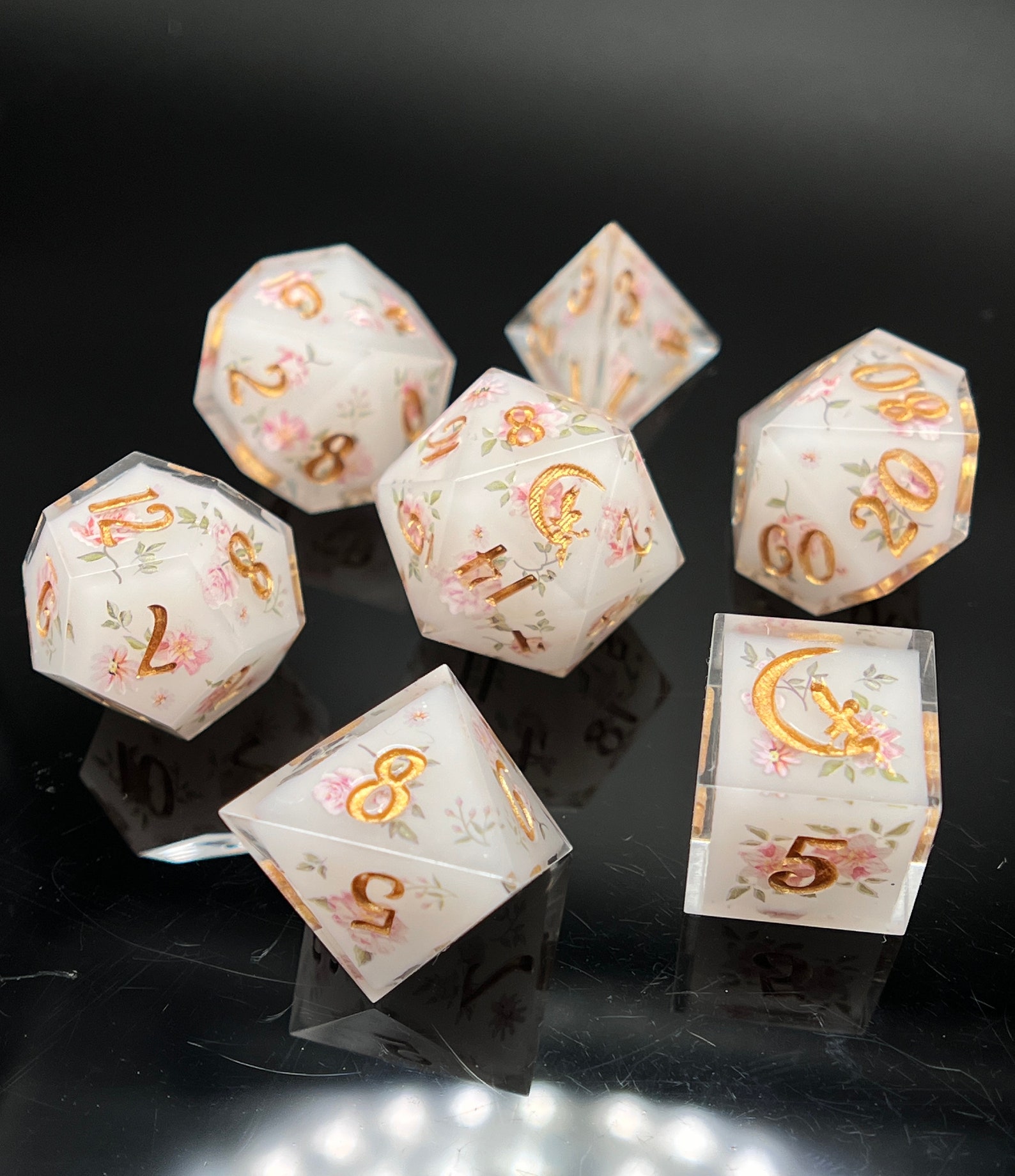 Victorian Rose Dice Set Rose Dice Floral Dice Handmade - Etsy