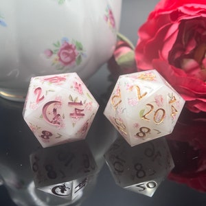 Victorian Rose JUMBO D20 | Floral D20 | Fairy D20 | Handmade Dice ...