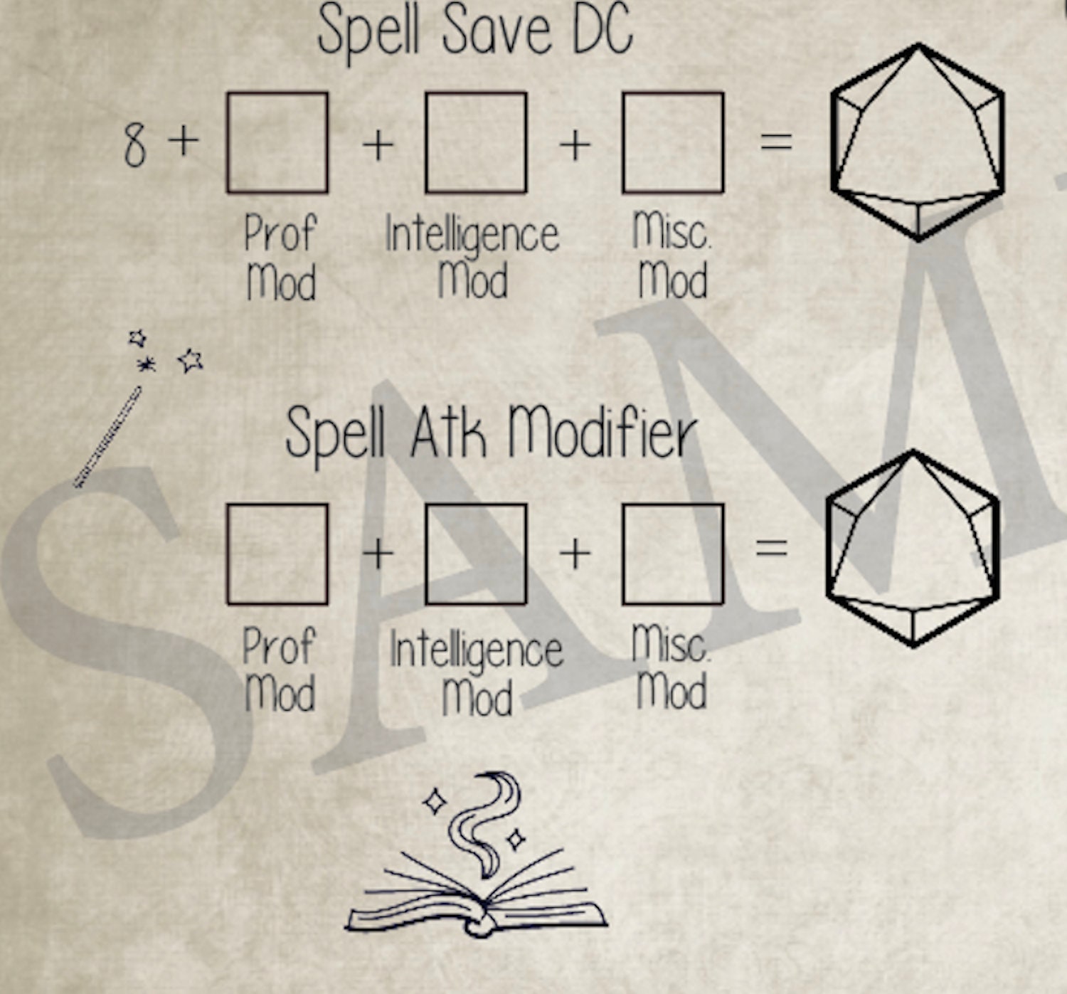 Wizard Spell Tracker Dnd Spell Slot Tracker Spell Tracker - Etsy