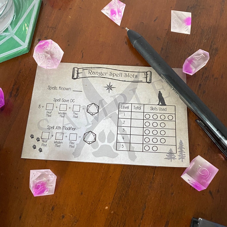 Dnd Spell Tracker Bundle by Class Dnd Spell Slot Tracker - Etsy