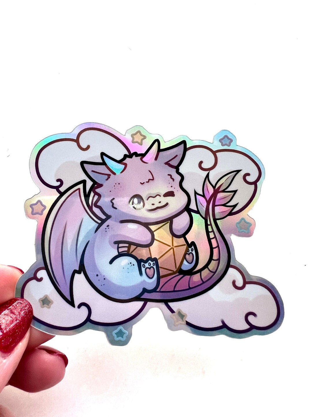 Chibi Dragon Sticker | Dnd Gifts | Rainbow Dragon | LGBTQ+ Sticker ...