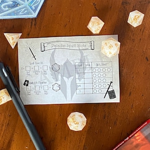 Paladin Spell Tracker | Dnd Spell Slot Tracker | Spell Tracker Dnd ...