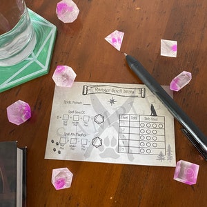 Ranger Spell Tracker Dnd Spell Slot Tracker Spell Tracker Dnd Spell ...