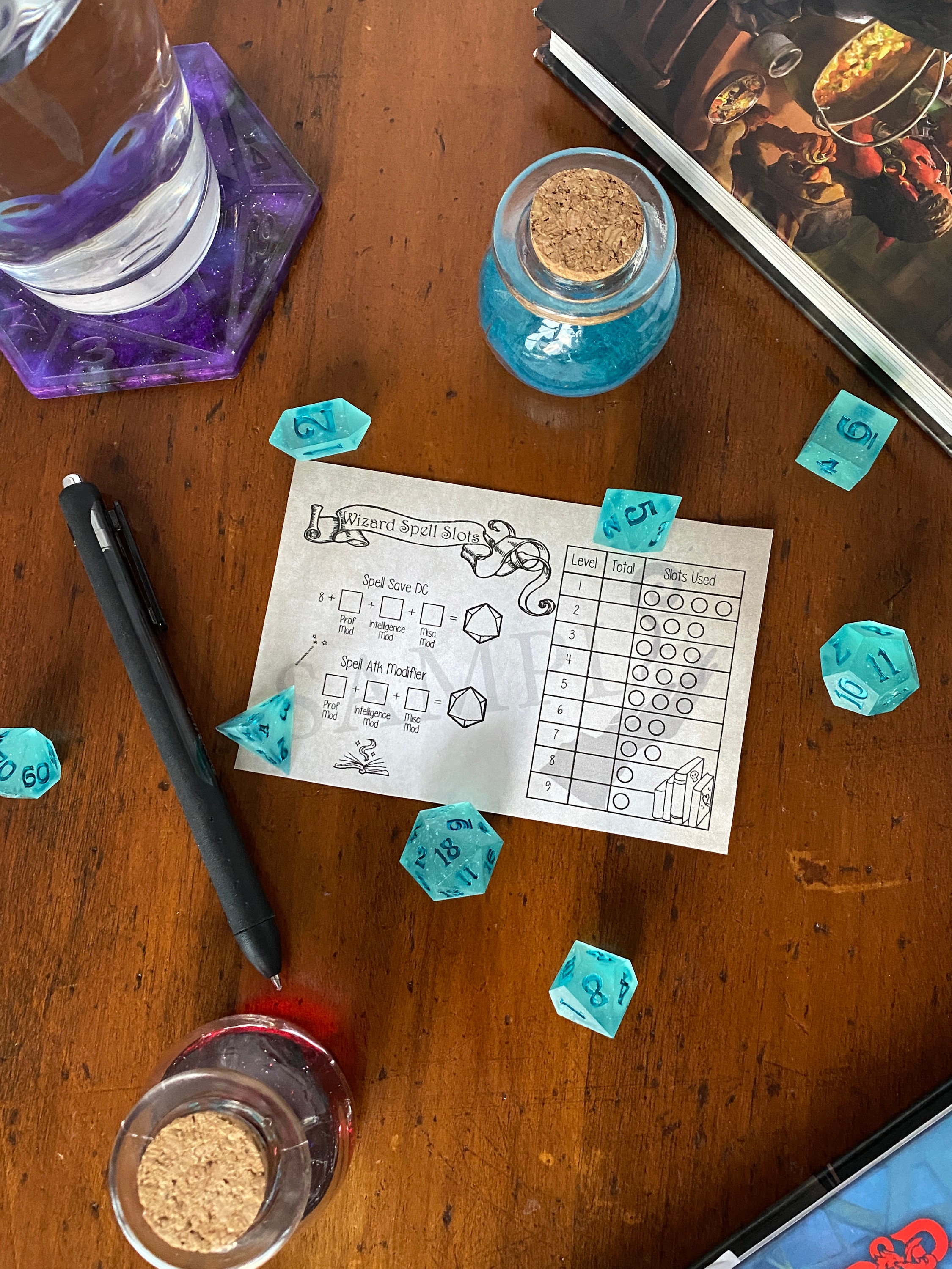 Wizard Spell Tracker Dnd Spell Slot Tracker Spell Tracker - Etsy