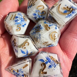 Regal Porcelain Dice | Teacup Dice | Floral Dice | Artisan Resin Dice ...