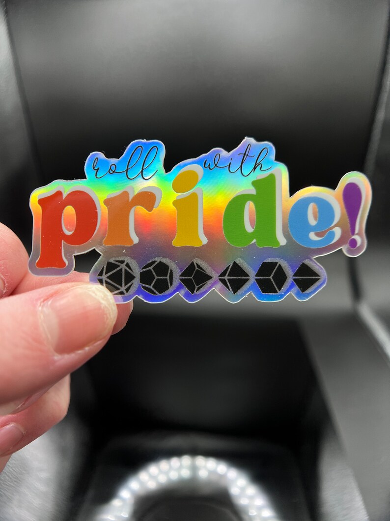 Roll With Pride Sticker Dnd Sticker LGBTQ Sticker Holo - Etsy