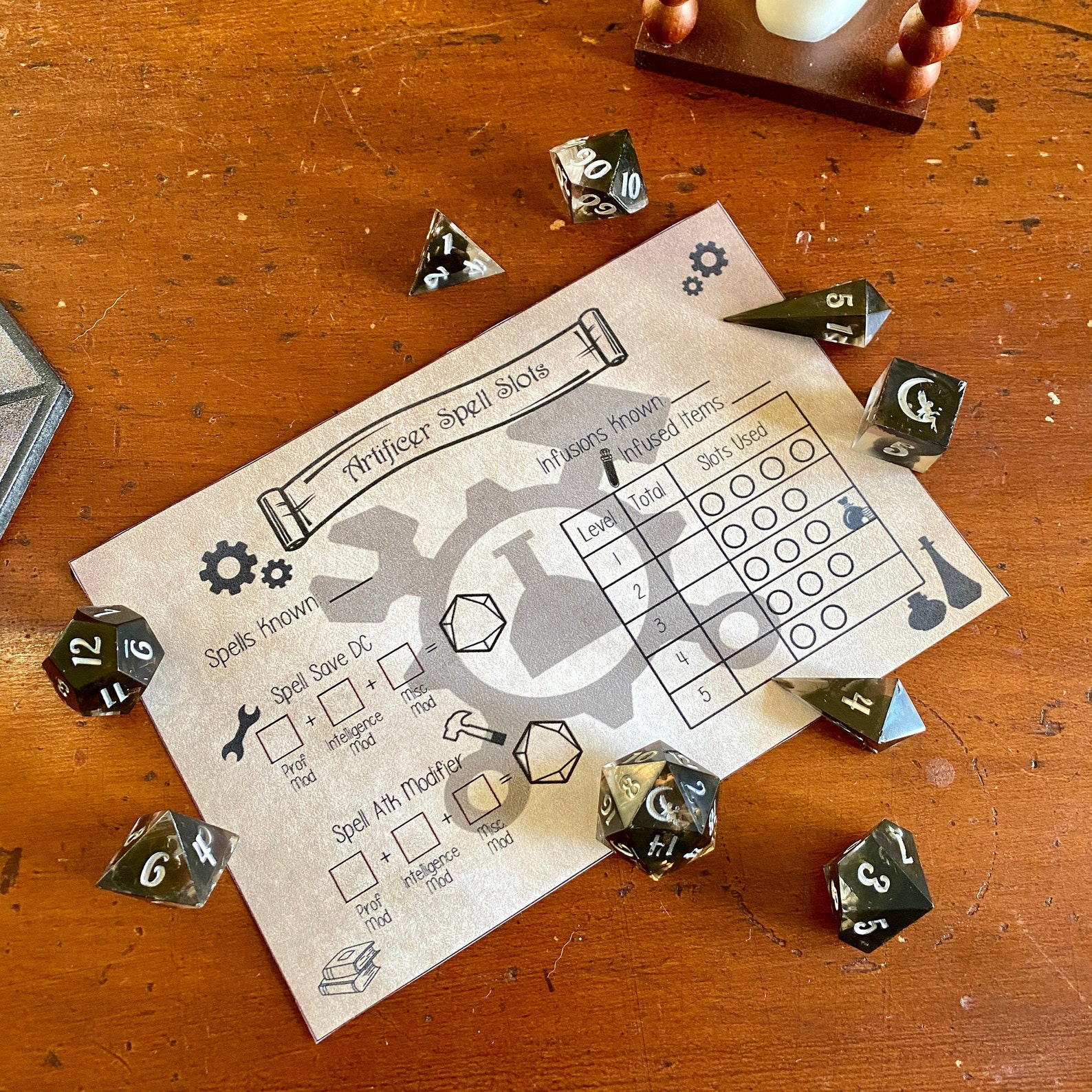 NEW Artificer Spell Tracker D&D Spell Slot Tracker - Etsy