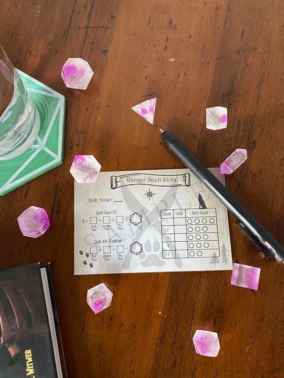 Ranger Spell Tracker Dnd Spell Slot Tracker Spell Tracker | Etsy