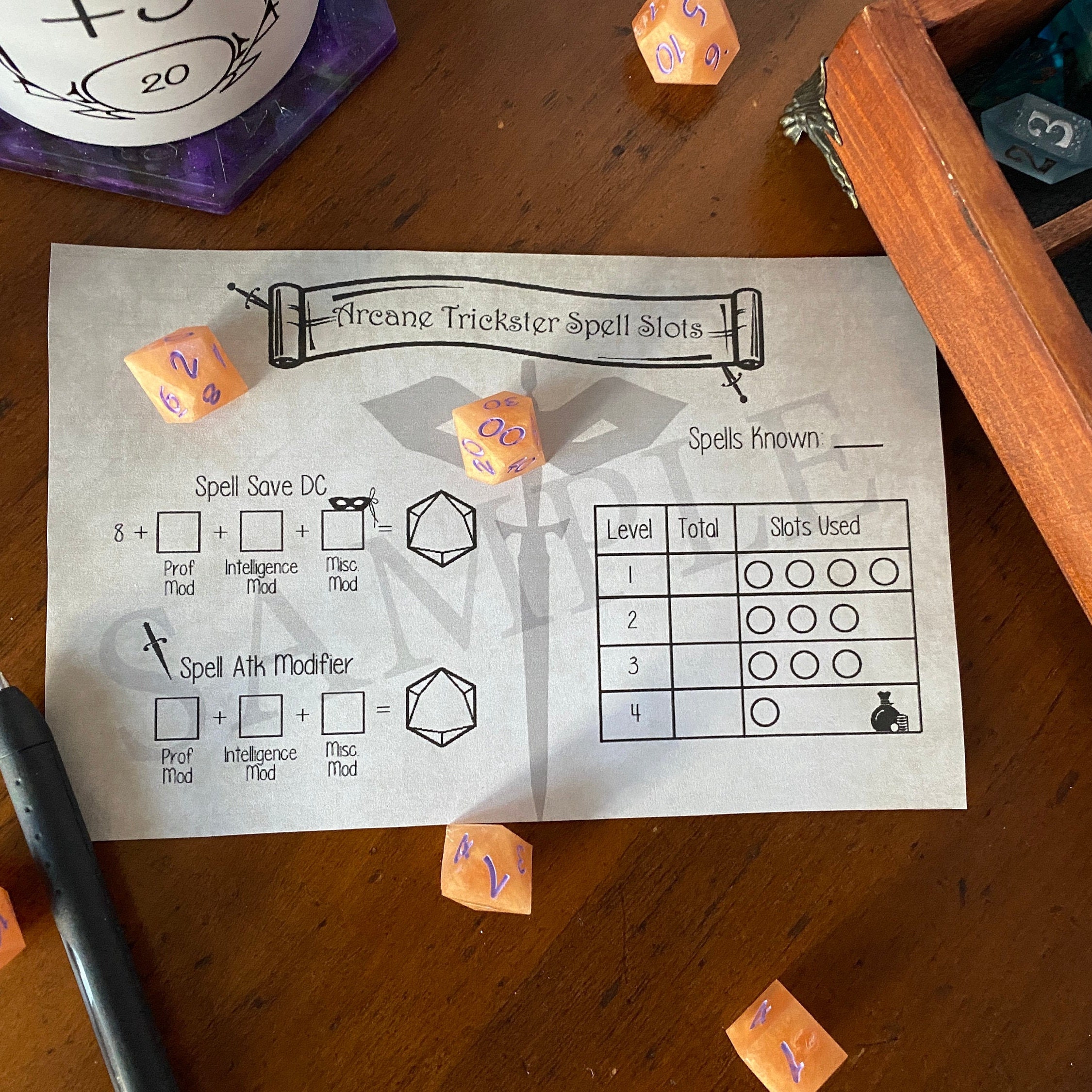 Dnd Spell Tracker Bundle by Class Dnd Spell Slot Tracker - Etsy Australia