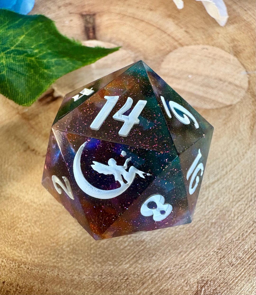 Chaos Prism JUMBO D20 | Fairy D20 | Handmade Dice | Rainbow | Dnd Dice ...