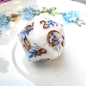 Regal Porcelain Dice | Teacup Dice | Floral Dice | Artisan Resin Dice ...