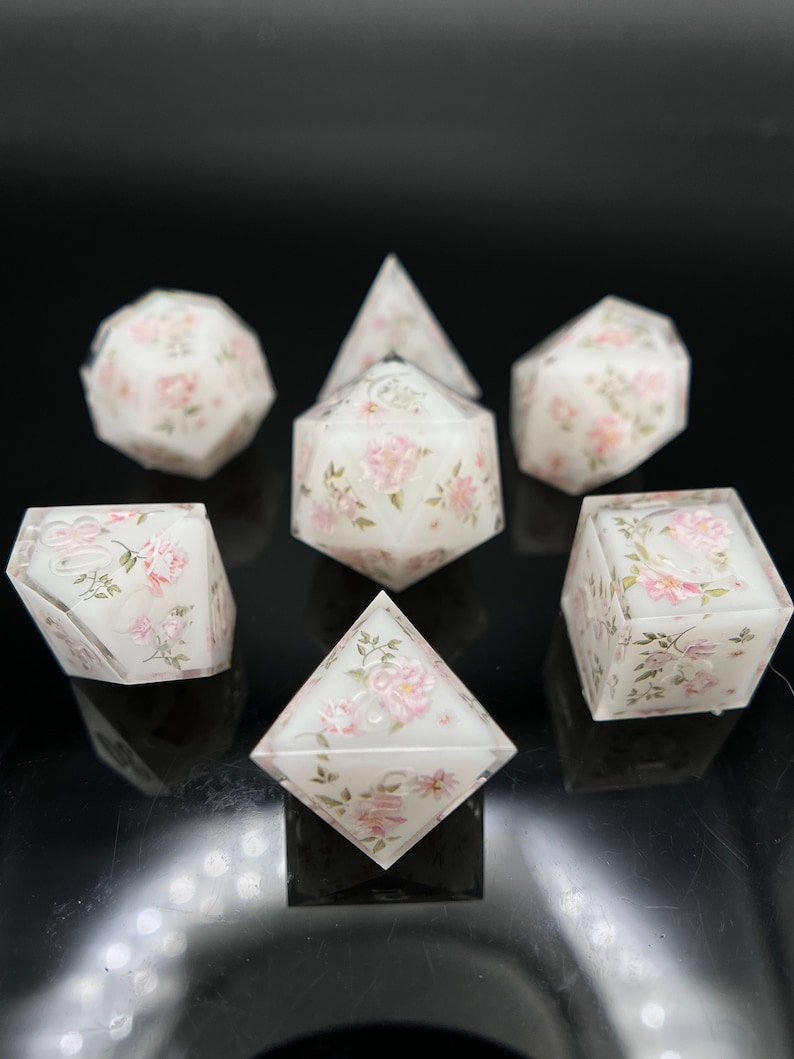 Victorian Rose Dice Set Rose Dice Floral Dice Handmade - Etsy