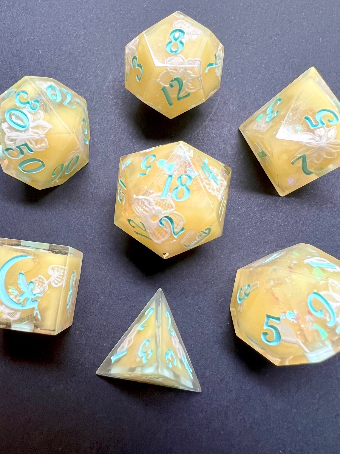 Sunny Daisy Dice Set Handmade Dice Dnd Dice TTRPG Dice - Etsy