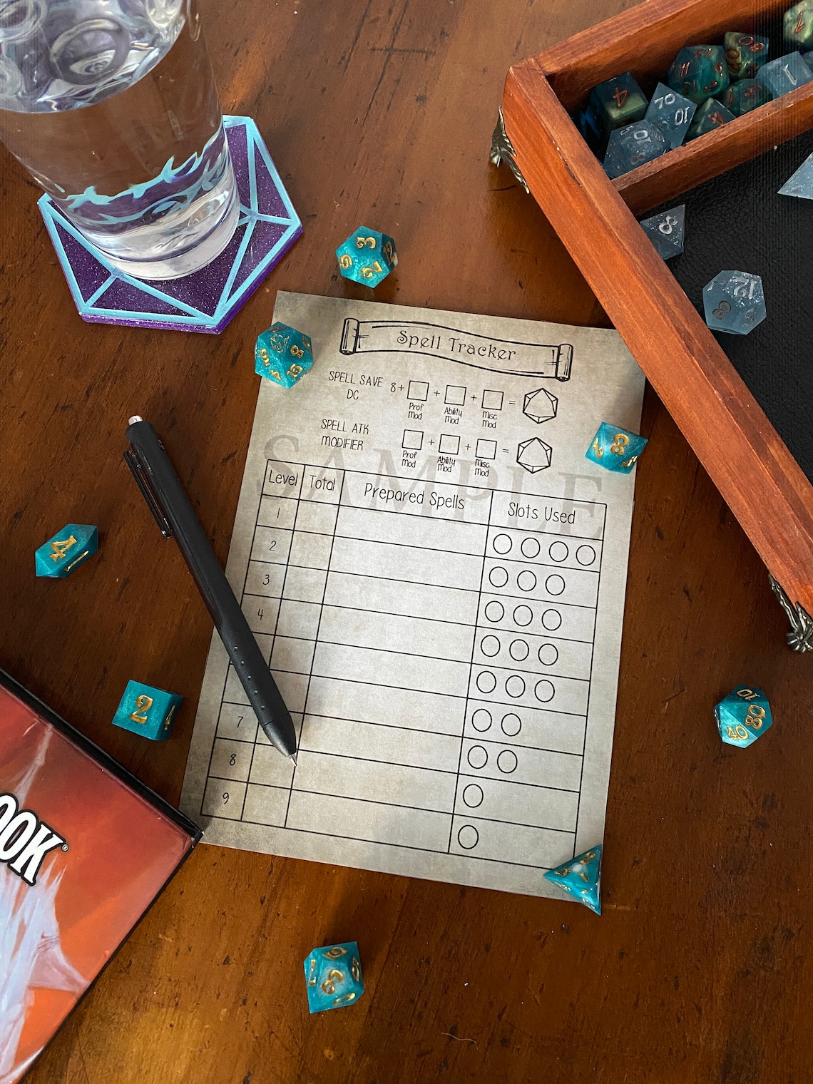 Dnd Spell Slot Tracker Spell Tracker Dnd Spell Tracker 5e | Etsy