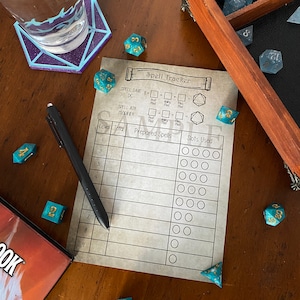 Dnd Spell Slot Tracker | Spell Tracker Dnd | Spell Tracker 5e | Spell ...