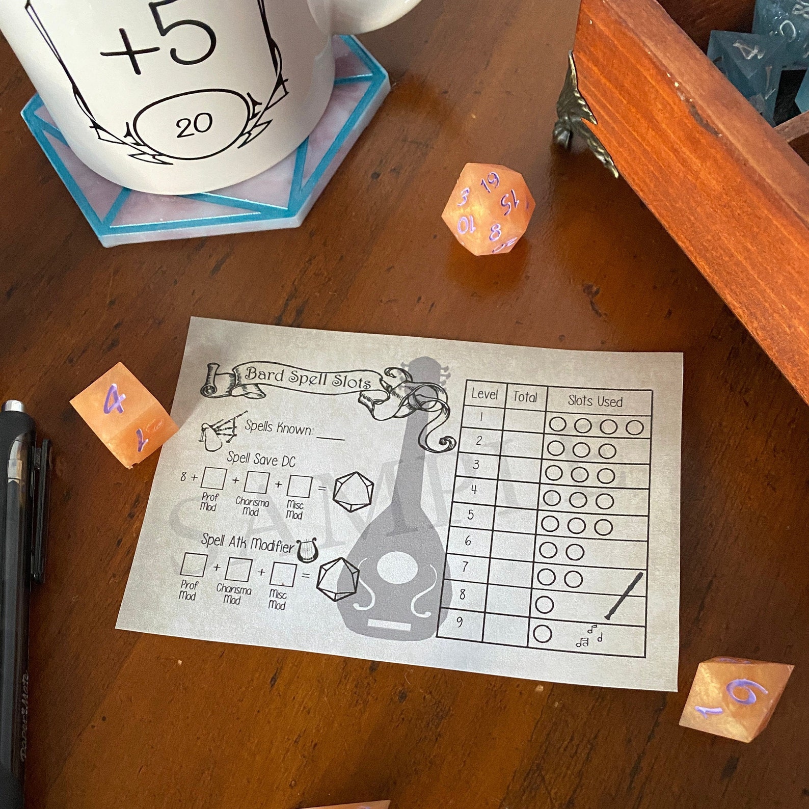 Dnd Spell Tracker Bundle by Class Dnd Spell Slot Tracker - Etsy