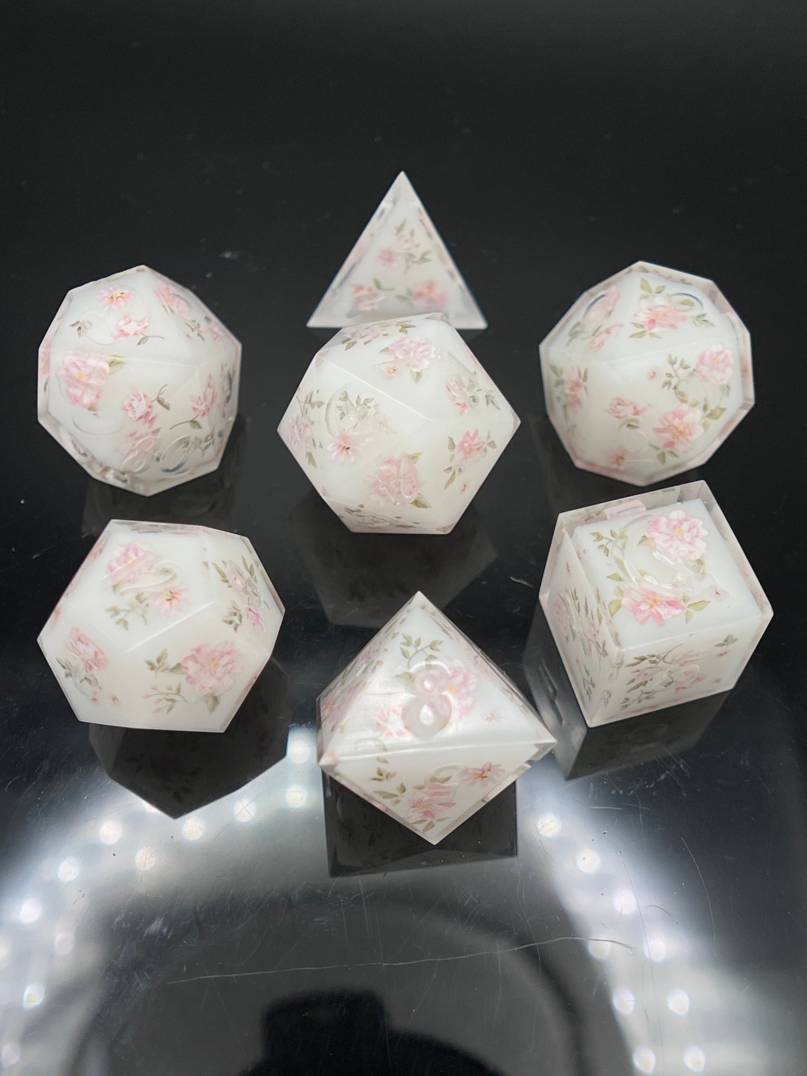 Victorian Rose Dice Set Rose Dice Floral Dice Handmade - Etsy