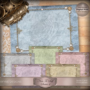 Victorian Vintage Lace and Pearl Note Card Set for Use in Junk - Etsy