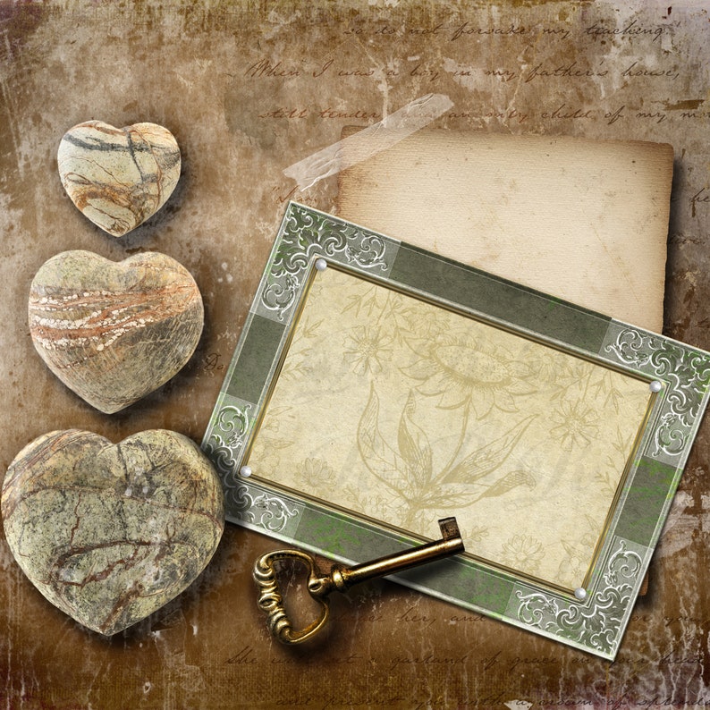 Victorian Vintage Gilded Frames Note Card Set for Use in Junk Journals ...