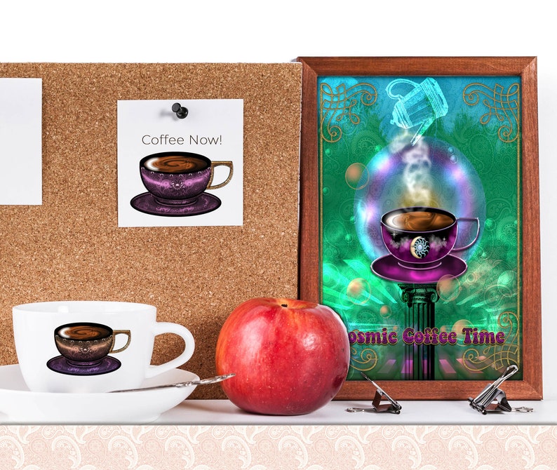 Instant Download Psychedelic Coffee Art Boho Print Digital - Etsy