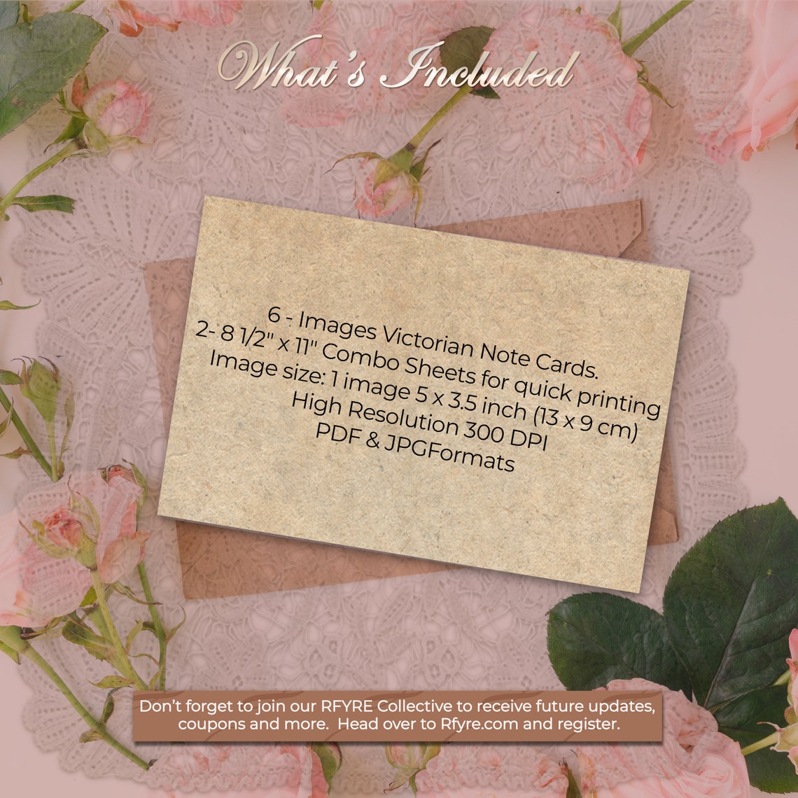 Victorian Vintage Lace and Pearl Note Card Set for Use in Junk Journals ...