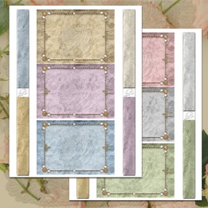 Victorian Vintage Lace and Pearl Note Card Set for Use in Junk - Etsy