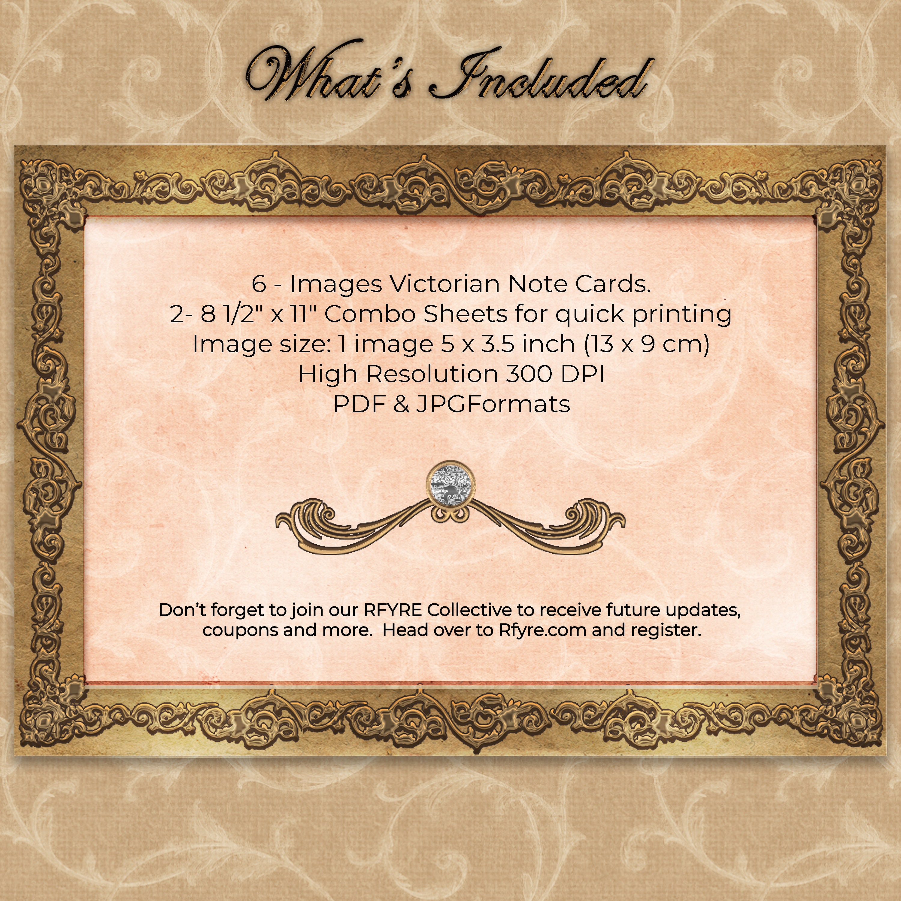 Victorian Vintage Note Card Set for Use in Junk Journals or Bullet ...