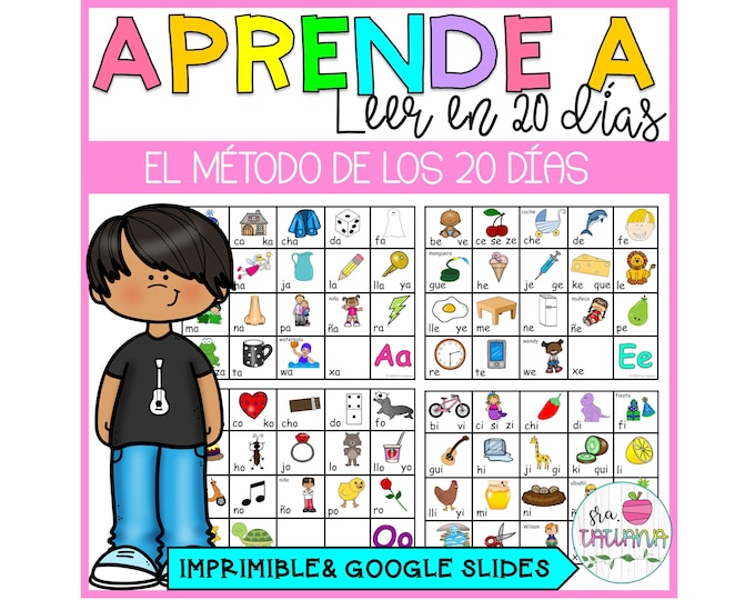 Printable Learn to Read in Spanish in 20 Days Spanish for Kids Spanish ...