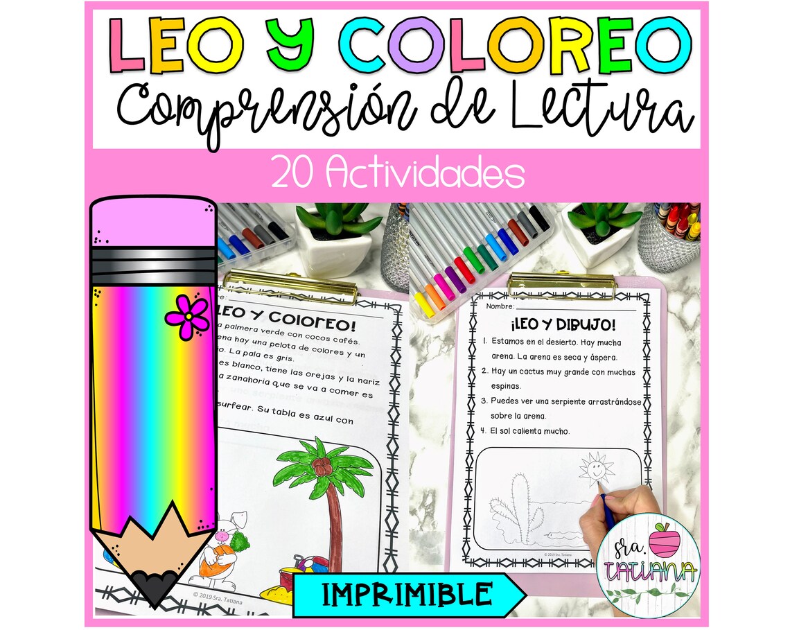 Comprensión De Lectura | Leo Y Coloreo | Leo Y Dibujo | Reading ...