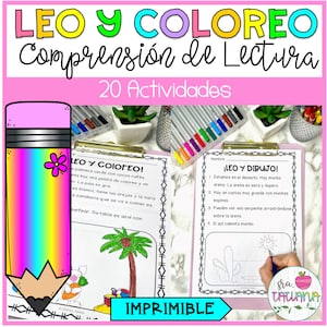Comprensión De Lectura | Leo Y Coloreo | Leo Y Dibujo | Reading ...