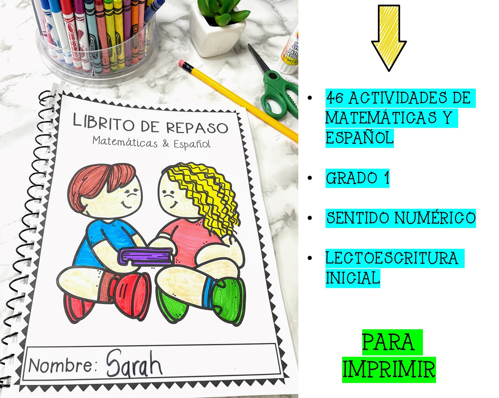 Printable Summer Packet Review in Spanish | Libro De Repaso De Español ...