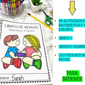 Printable Summer Packet Review in Spanish | Libro De Repaso De Español ...